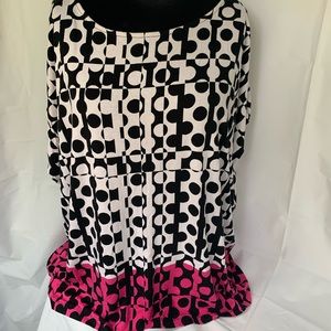 Ruby Rd. Tops | 1xl Ruby Rd Blue Black Lime Green Top Nwot | Poshmark